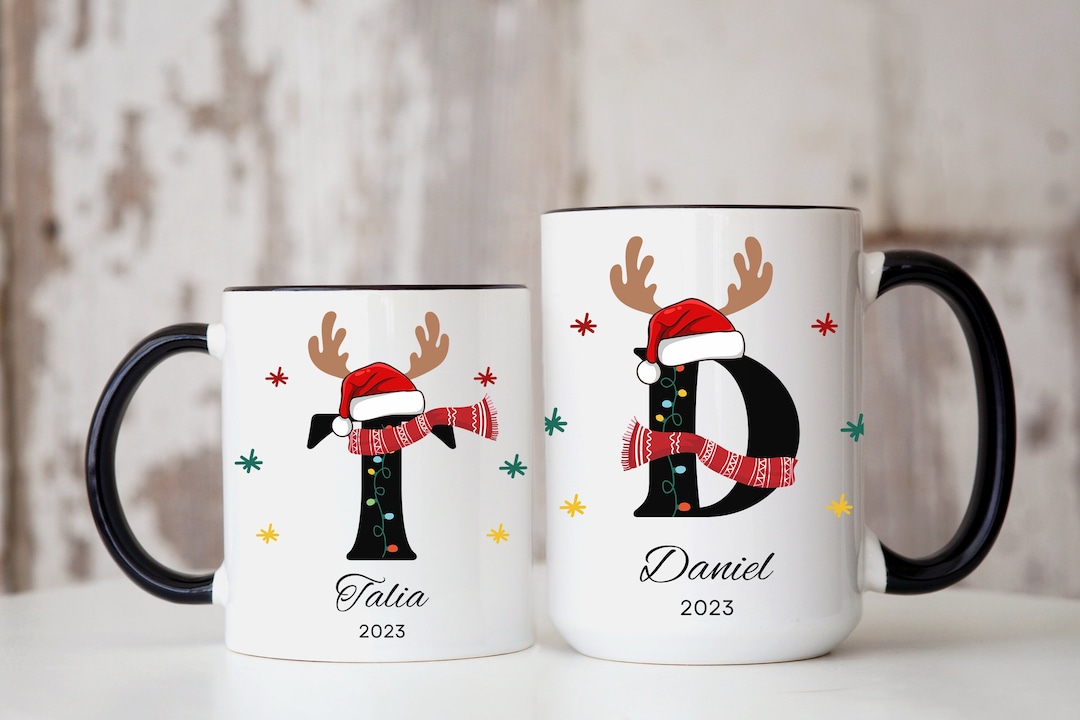 Taza con nombre de letra personalizada para 2024 Tazas iniciales ...