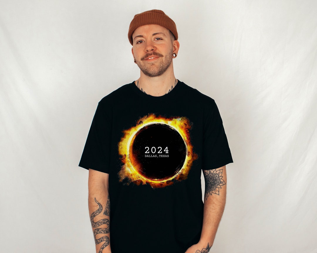 Custom City Total Eclipse Shirt 2024, Unisex Black Unisex Jersey Short ...