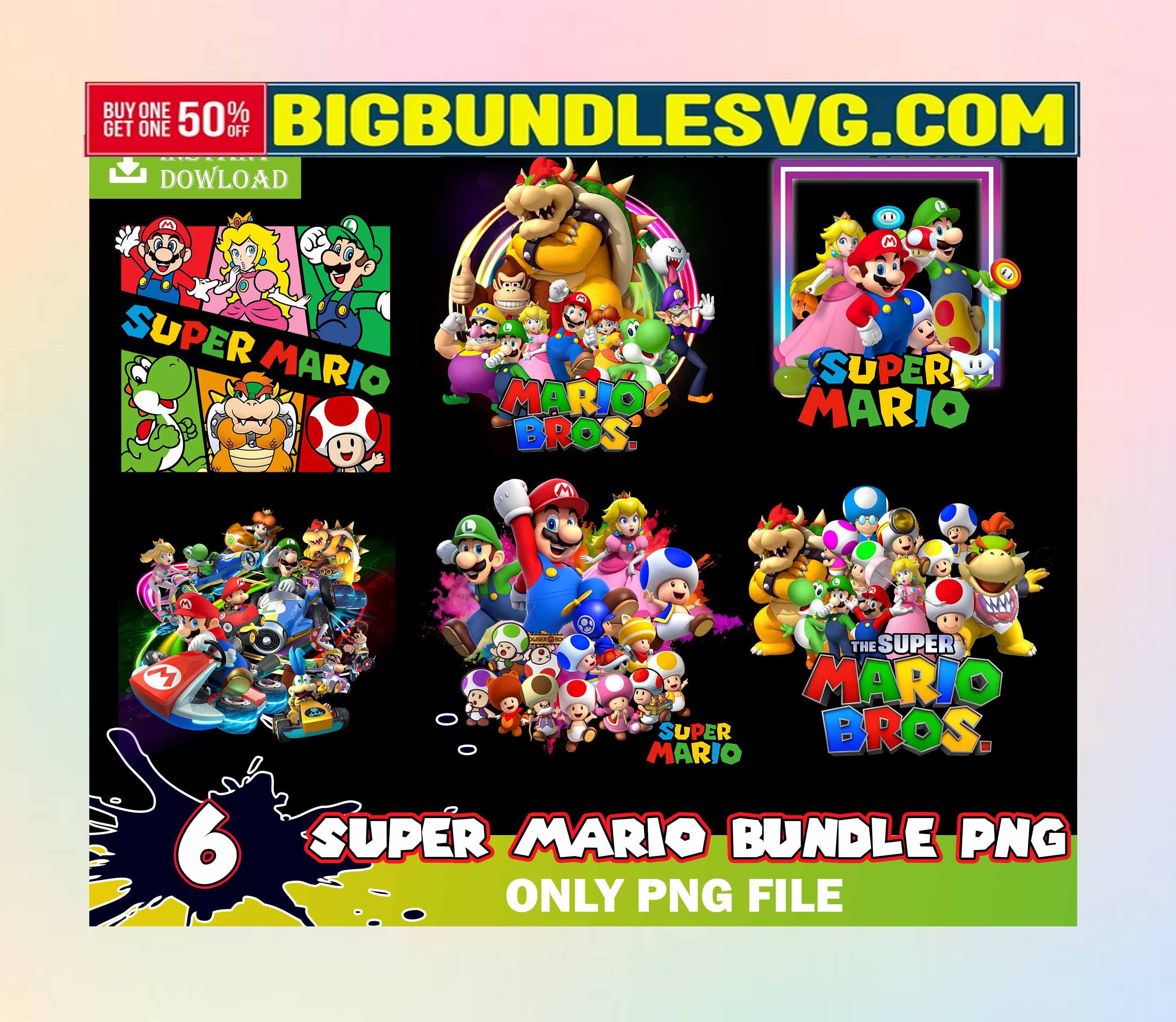 Super Mario SVG Bundle for Cricut and Sublimation Mario - Etsy