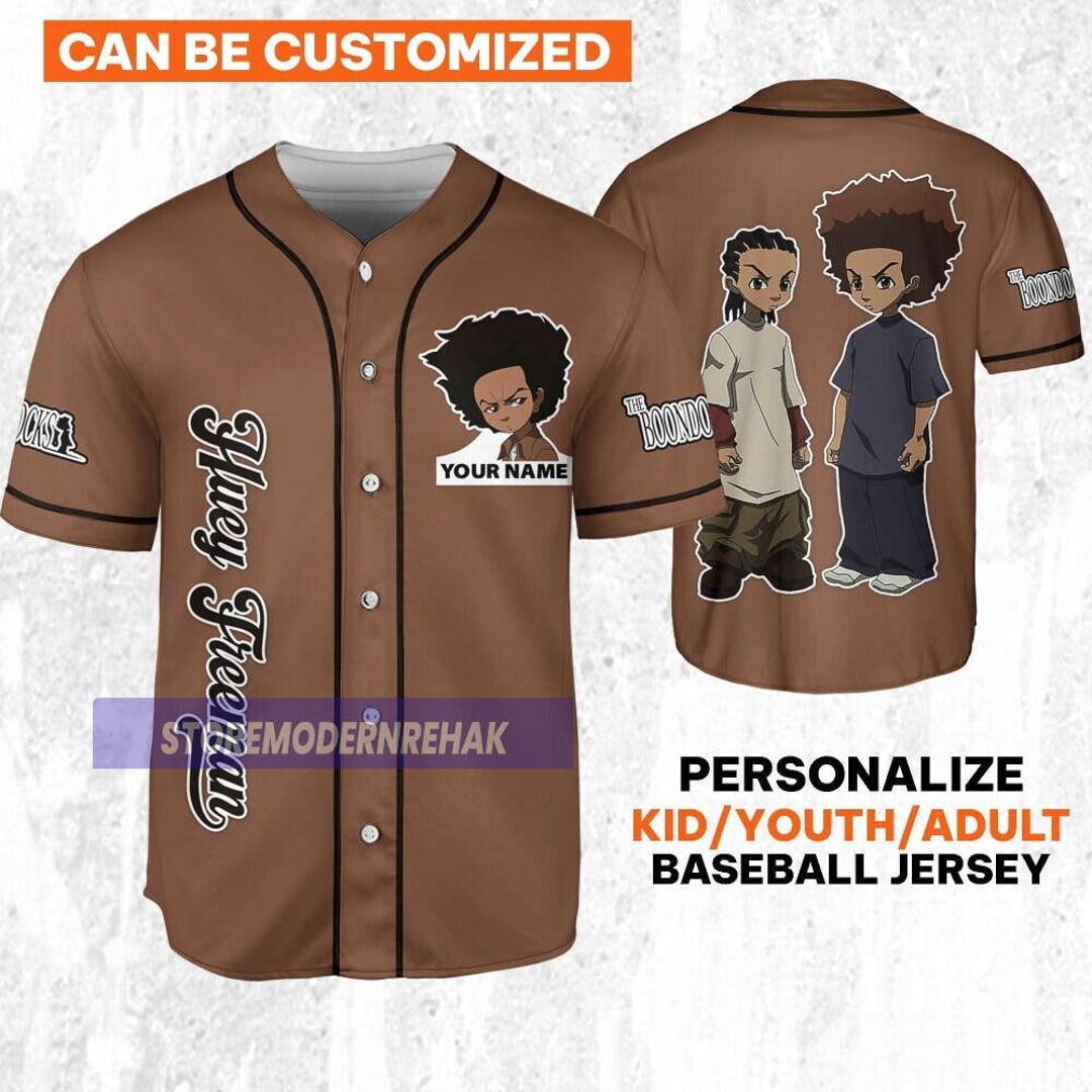 Custom Cartoon Boondocks Huey Freeman Brown Simple Baseball, It Ain't ...