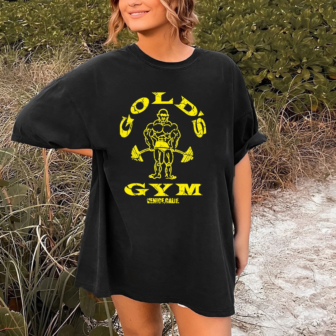 Gold's Gym Logo Classic T-shirt, Workout Shirt, Pump Cover Shirt, Fitness Gift, Weightlifting ...