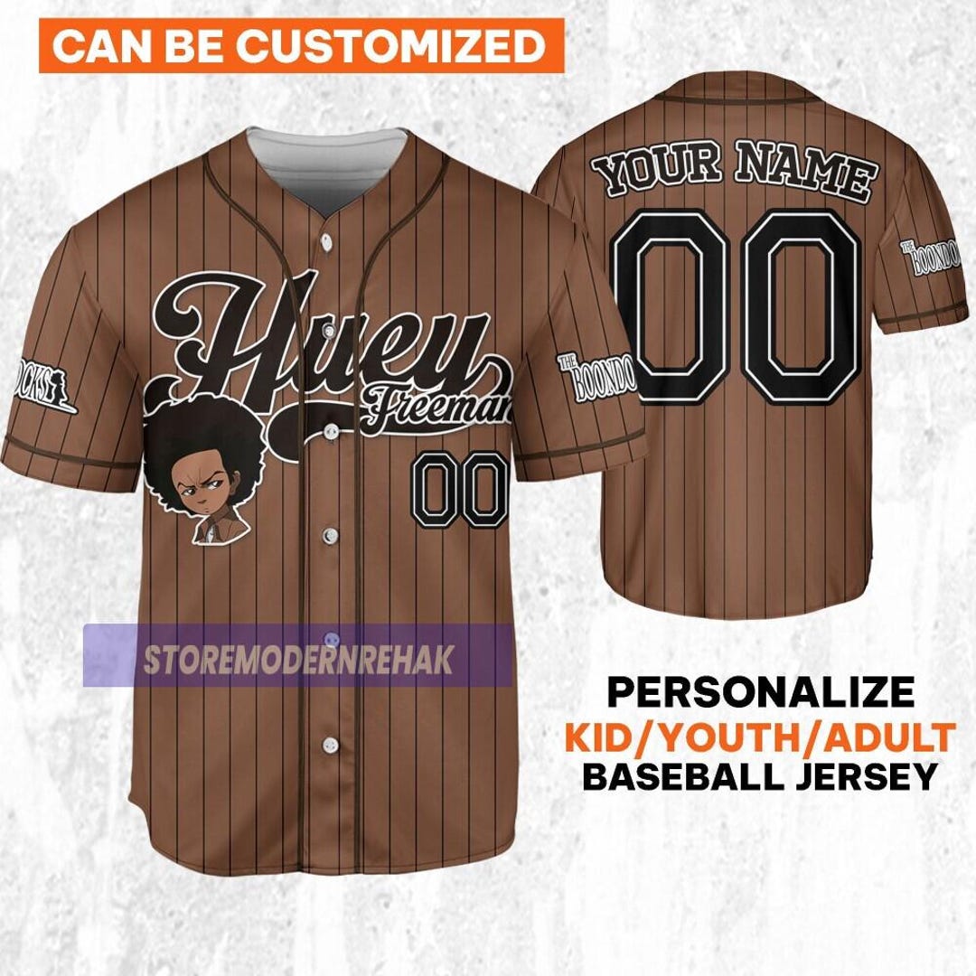 Custom Cartoon Boondocks Huey Freeman Brown Baseball, It Ain't About ...