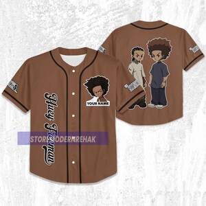 Custom Cartoon Boondocks Huey Freeman Brown Simple Baseball, It Ain't ...