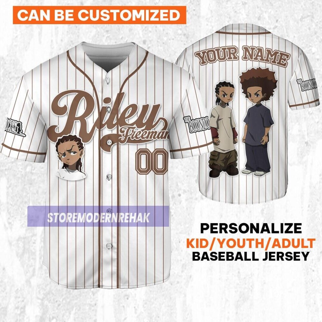 Custom Cartoon Boondocks Riley Freeman Baseball, It Ain't About Lock It ...