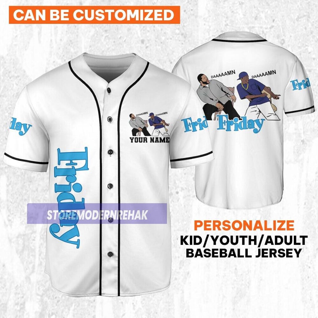 Personalize Friday Film Daaaaamn Funny Meme, Custom Baseball Jersey for ...