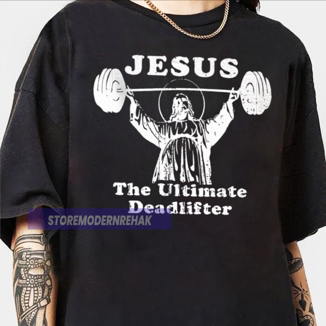Jesus Ultimate Dead Lifter Vintage 90s Shirt, Funny Jesus Shirt ...