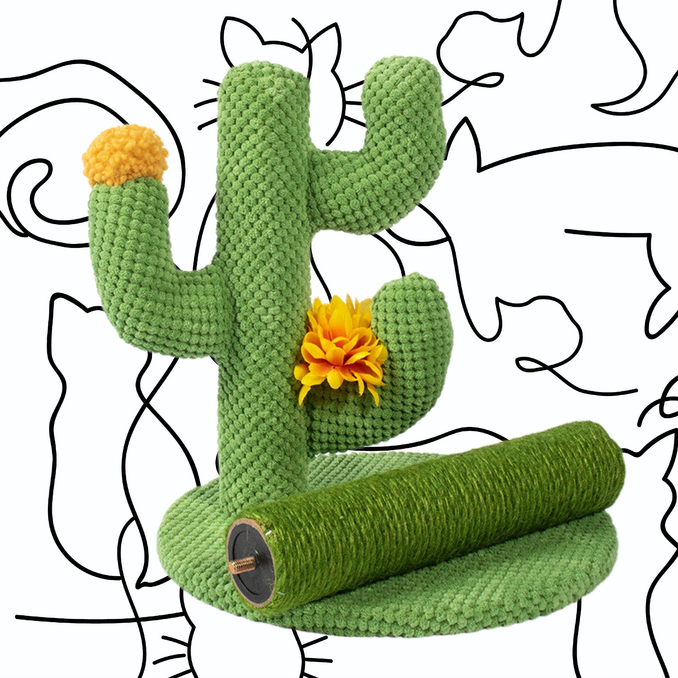 Cactus Cat Scratcher Sisal Scratching Post Cat Tree House - Etsy