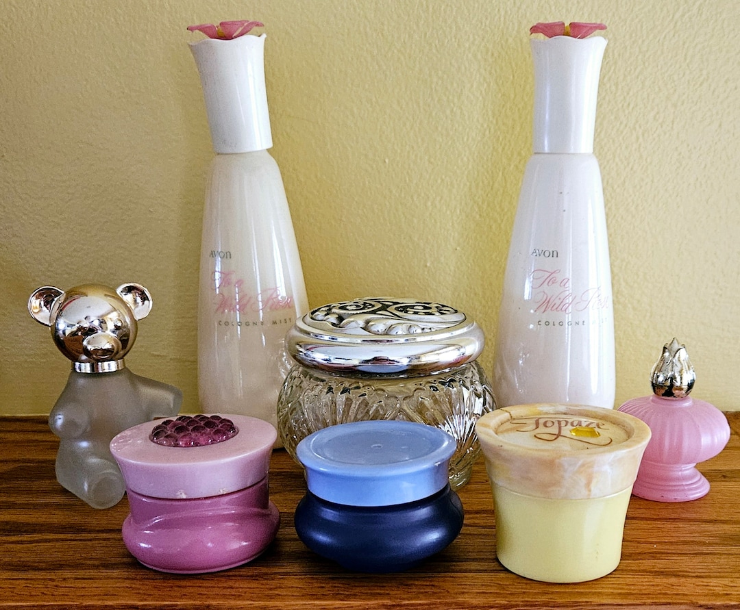 Lot of 8 Empty Vintage Avon Jars/bottles - Etsy
