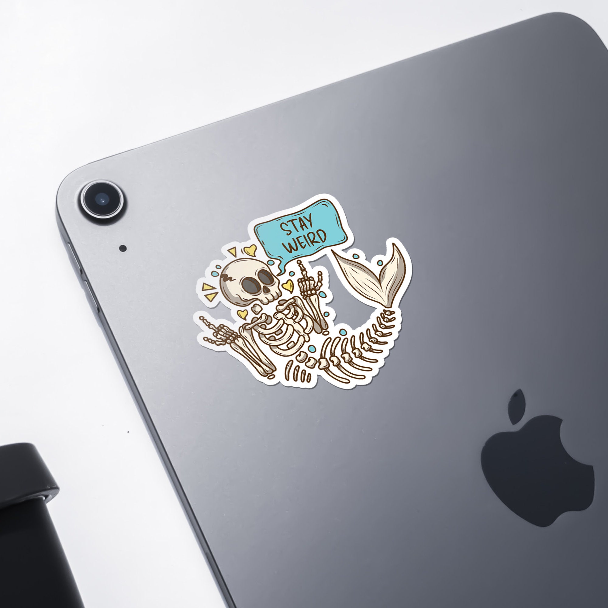 Stay Weird Skeleton Sticker. Kiss-cut Stickers - Etsy