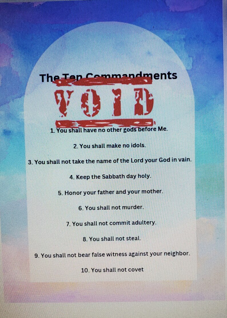 The Ten Commandments - Etsy