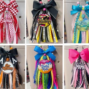 Custom FULL Ribbon Bag Tassel | Bogg Bag Tassels | Sports Ribbon Tassel ...