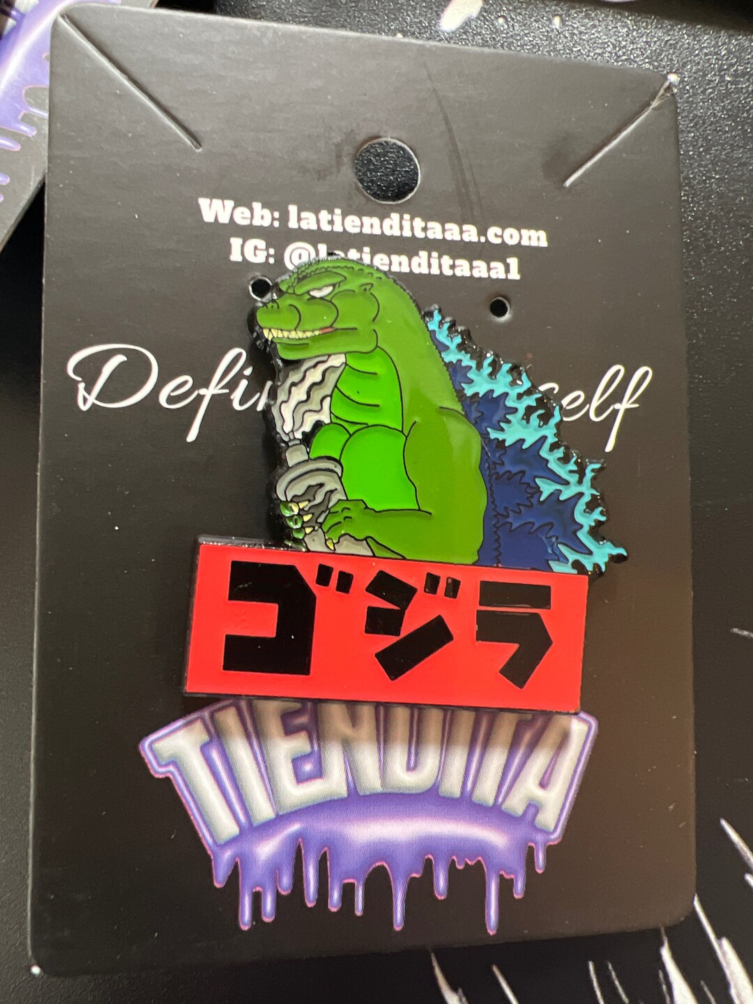 Godzilla Metal Pin - Etsy