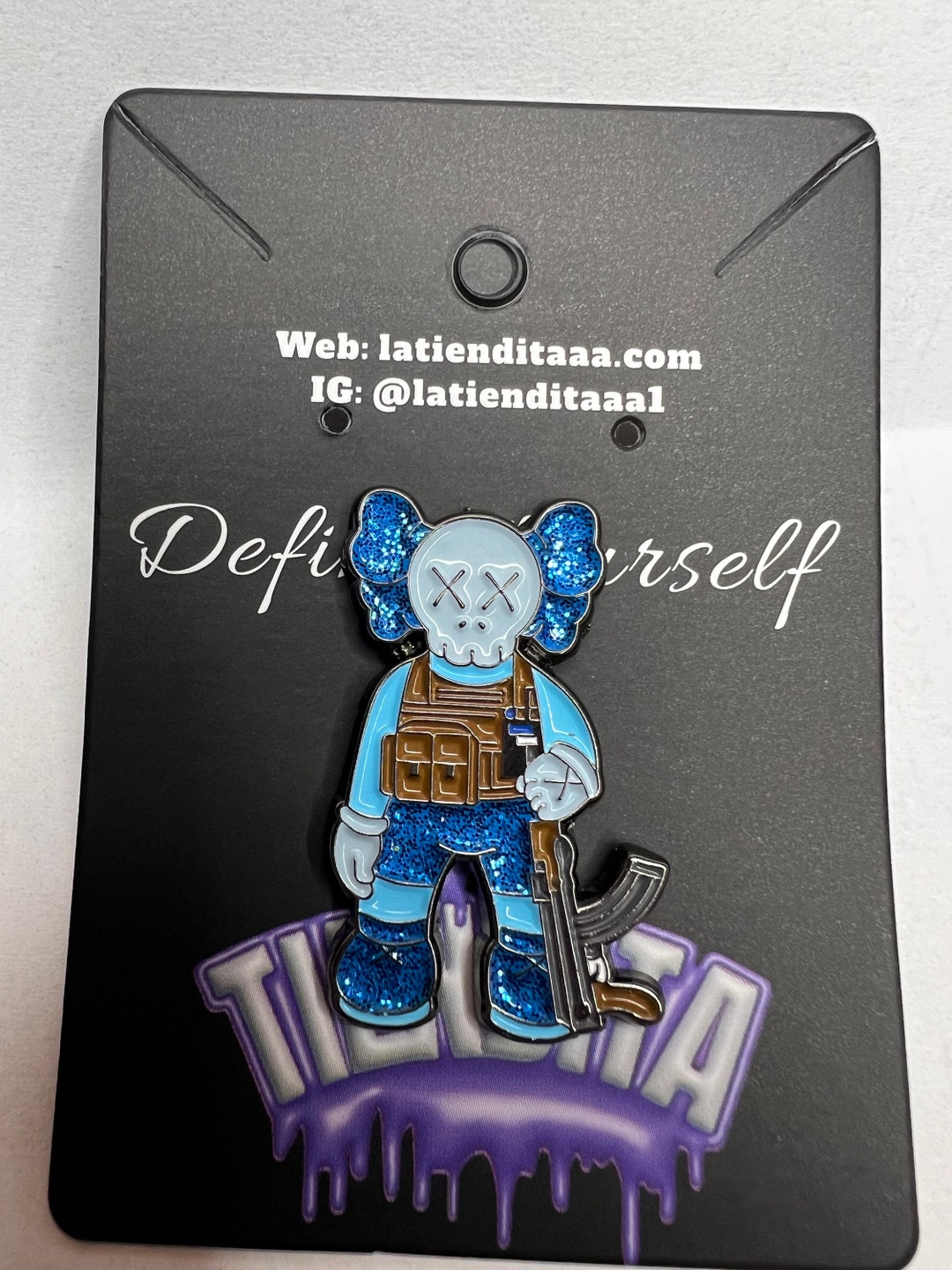 K Bear Blue Metal Pin - Etsy