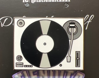 Record Player Laser Cut Lapel Pin - Etsy