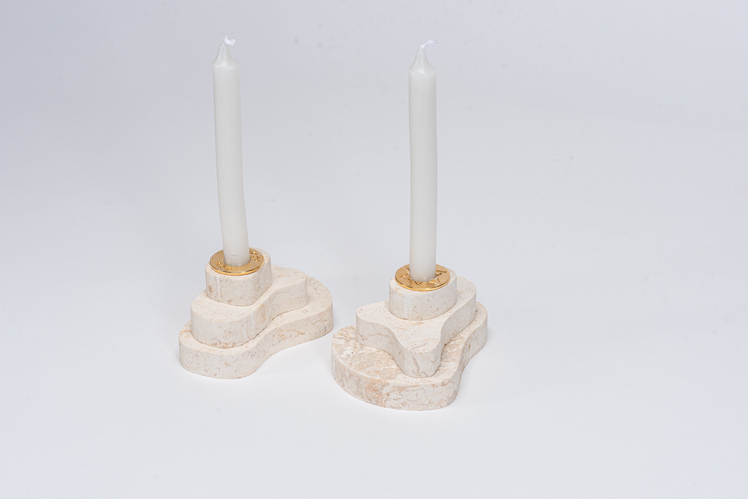 Judaica Candlesticks Made From Jerusalem Stone - Etsy