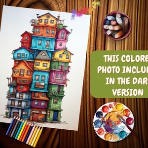 Doodle House Coloring Pages Printable Unique Architectural Coloring ...
