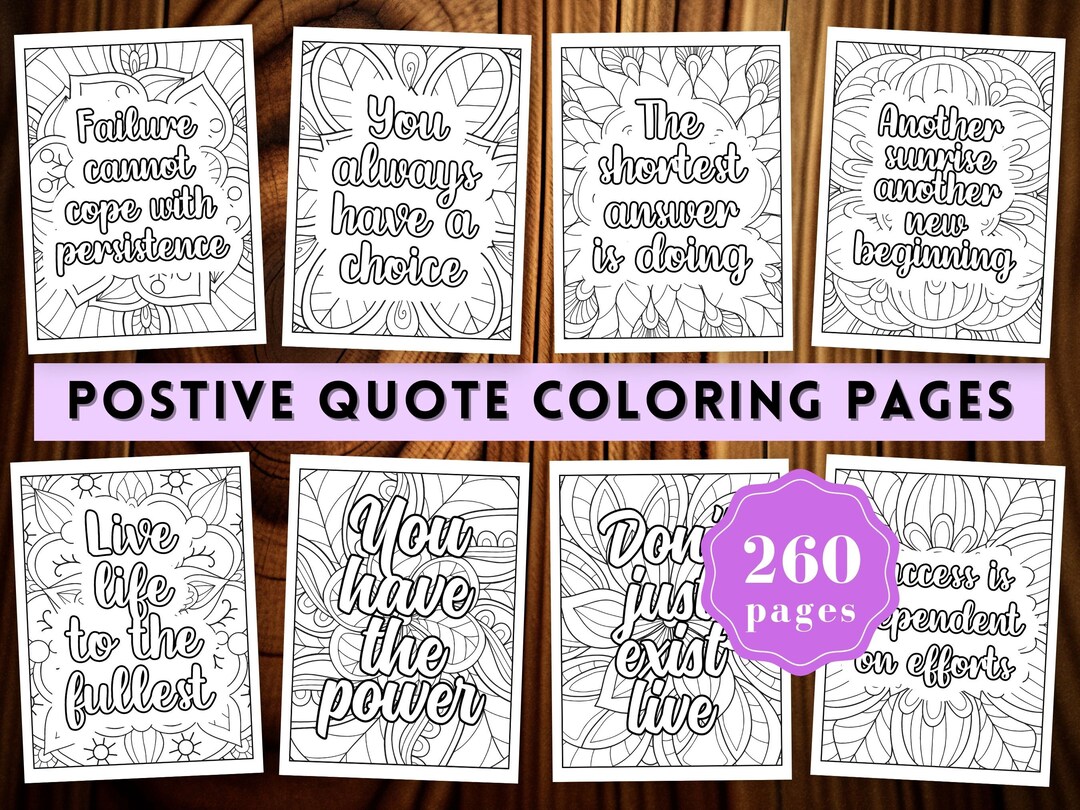 Motivational Quotes Coloring Pages Pdf Positive Affirmation Adult ...