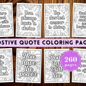 Motivational Quotes Coloring Pages Pdf Positive Affirmation Adult ...