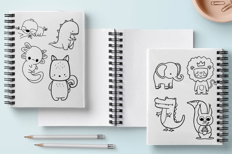 40 Coloring Page With 160 Animals,instant Download,printable PDF ...