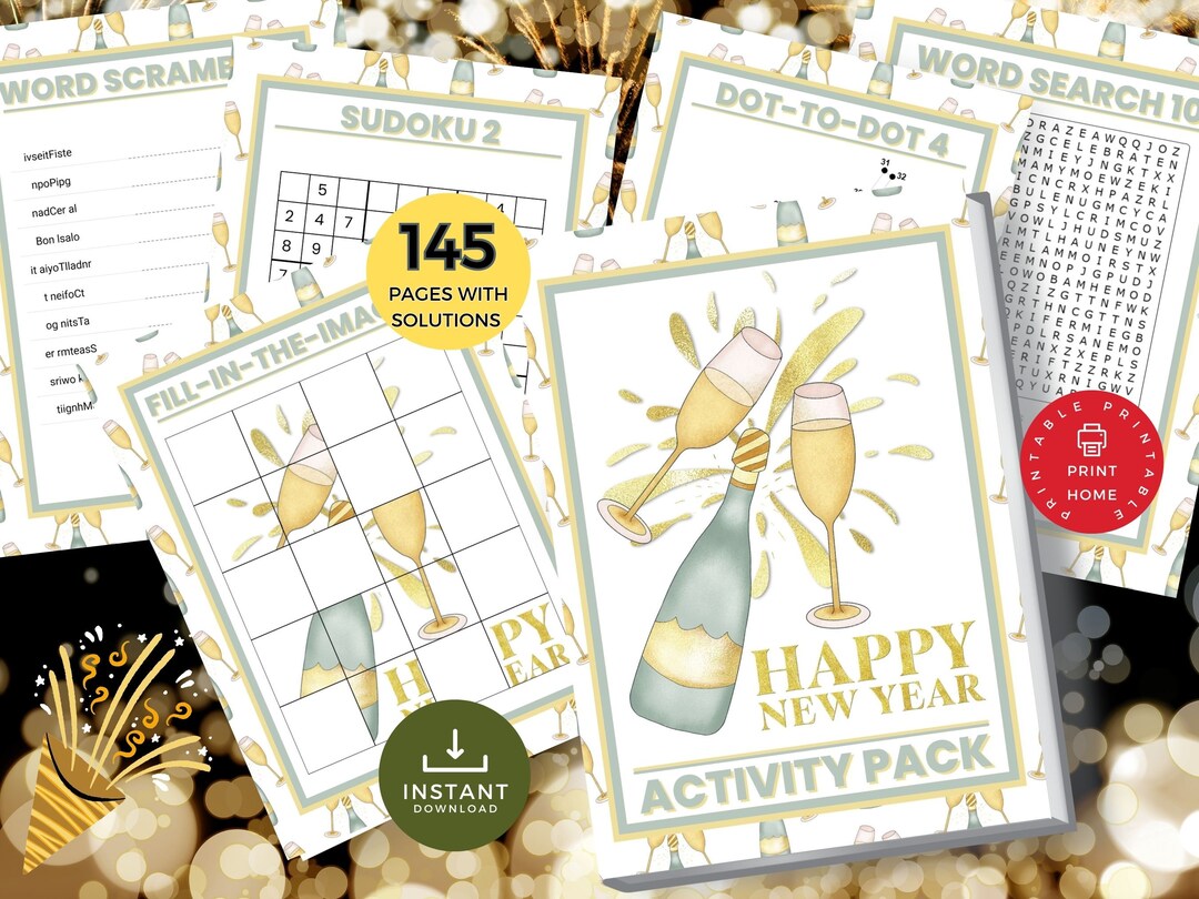 New Years Activities for Kids, New Years Eve Activities, Printable New ...