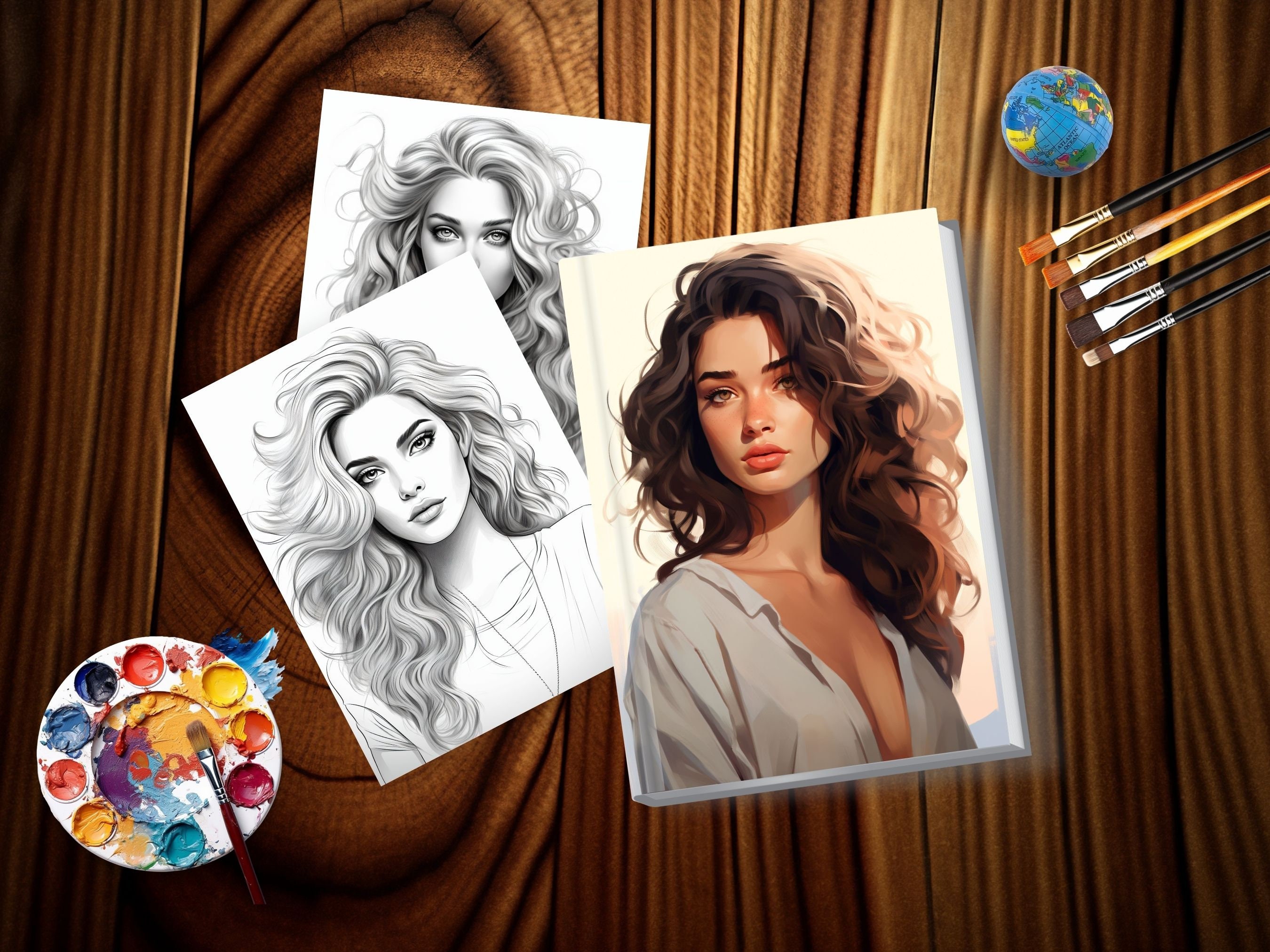 Hairstyles Coloring Pages of Hairstyles Coloring Book Fashion Hair ...