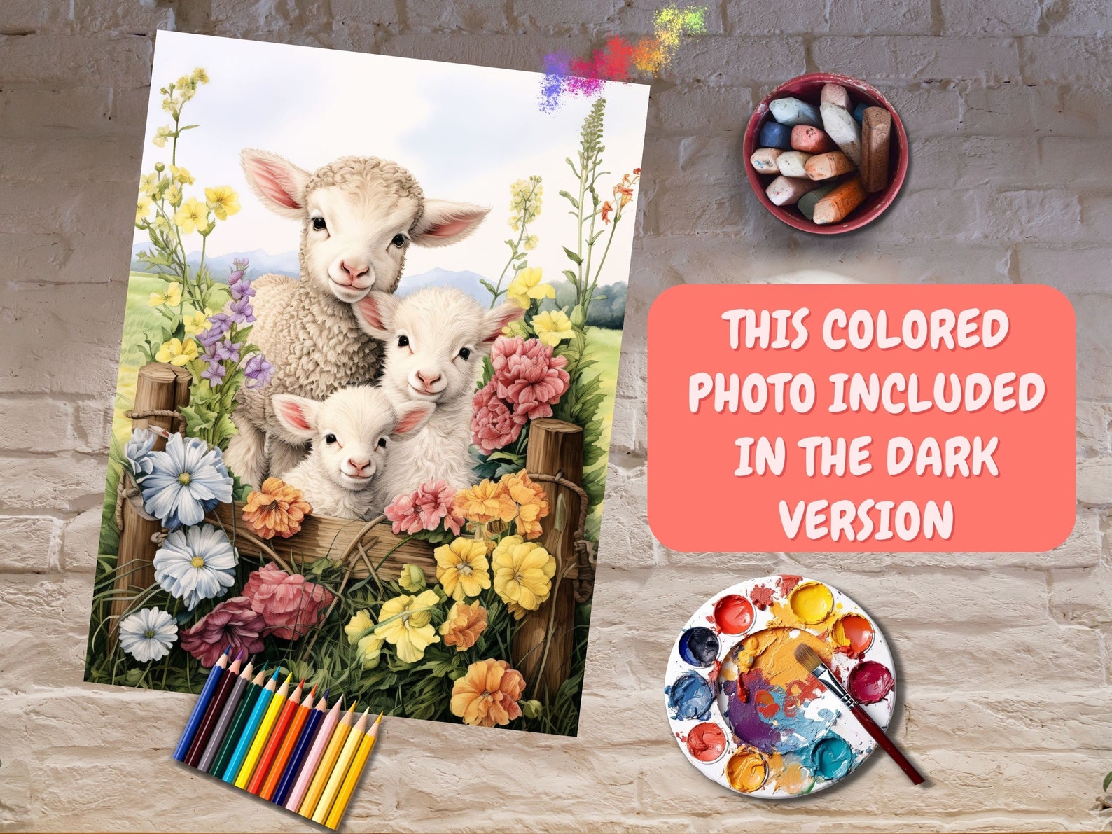 Spring Farm Life Coloring Pages for Adults Instant Download Spring Time ...