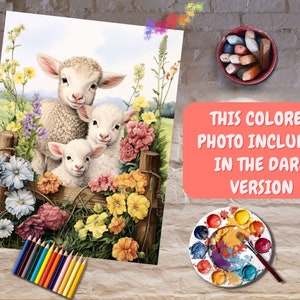 Spring Farm Life Coloring Pages for Adults Instant Download Spring Time ...