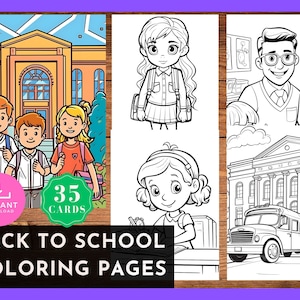 Back to School Coloring Pages Pdf, INSTANT DOWNLOAD, Welcome Back to ...