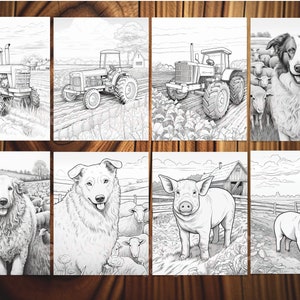 Farmland Coloring Pages Rural Life Coloring Book Agricultural Charm ...