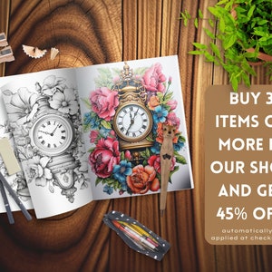 Blooming Antiques Coloring Pages for Adults Instant Download Floral ...