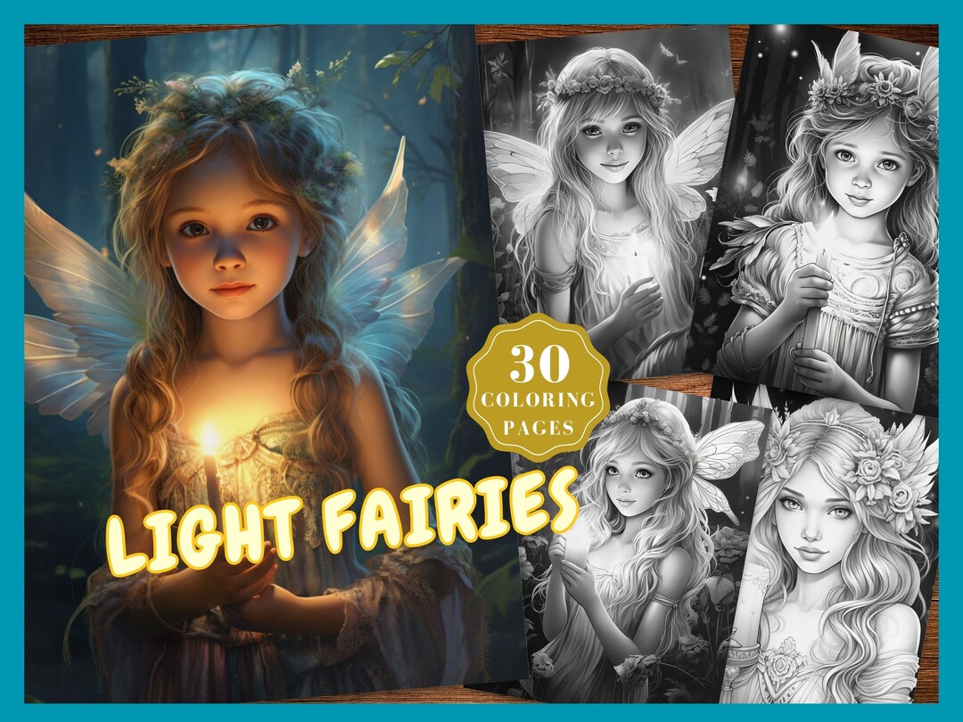 Light Fairies Coloring Book Fairies With Lights Coloring Pages for ...