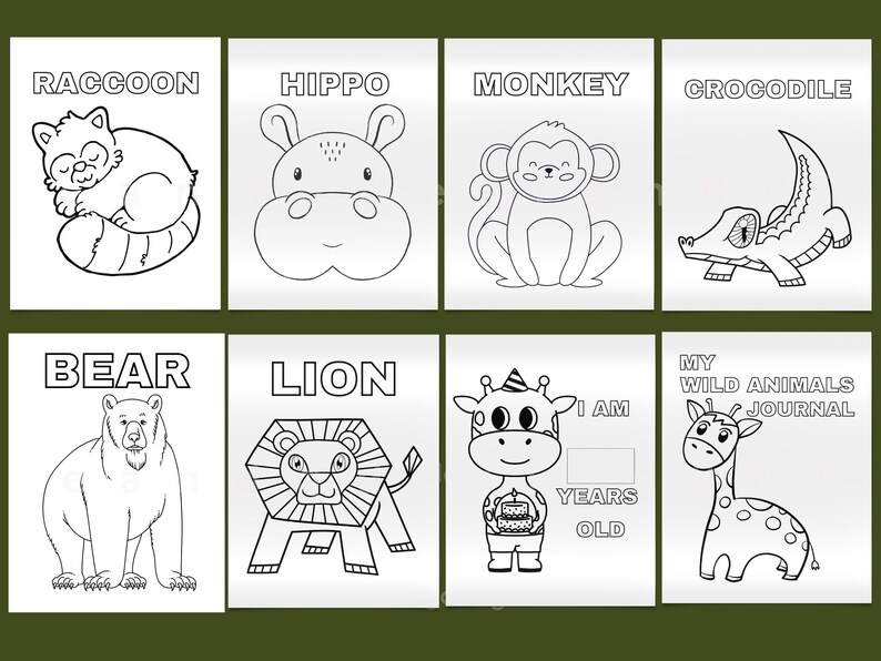Printable Wild Animal Coloring Pages for Kids Wild Animals Coloring ...