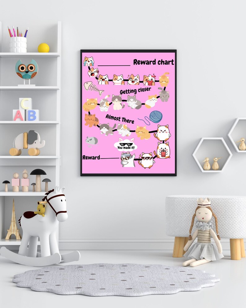 Cats Reward Chart Printable Cats Behavior Chart Daily Chore - Etsy