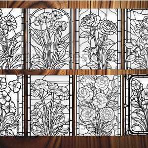 Stained Glass Flowers Coloring Pages of Stained Glass Windows Coloring ...