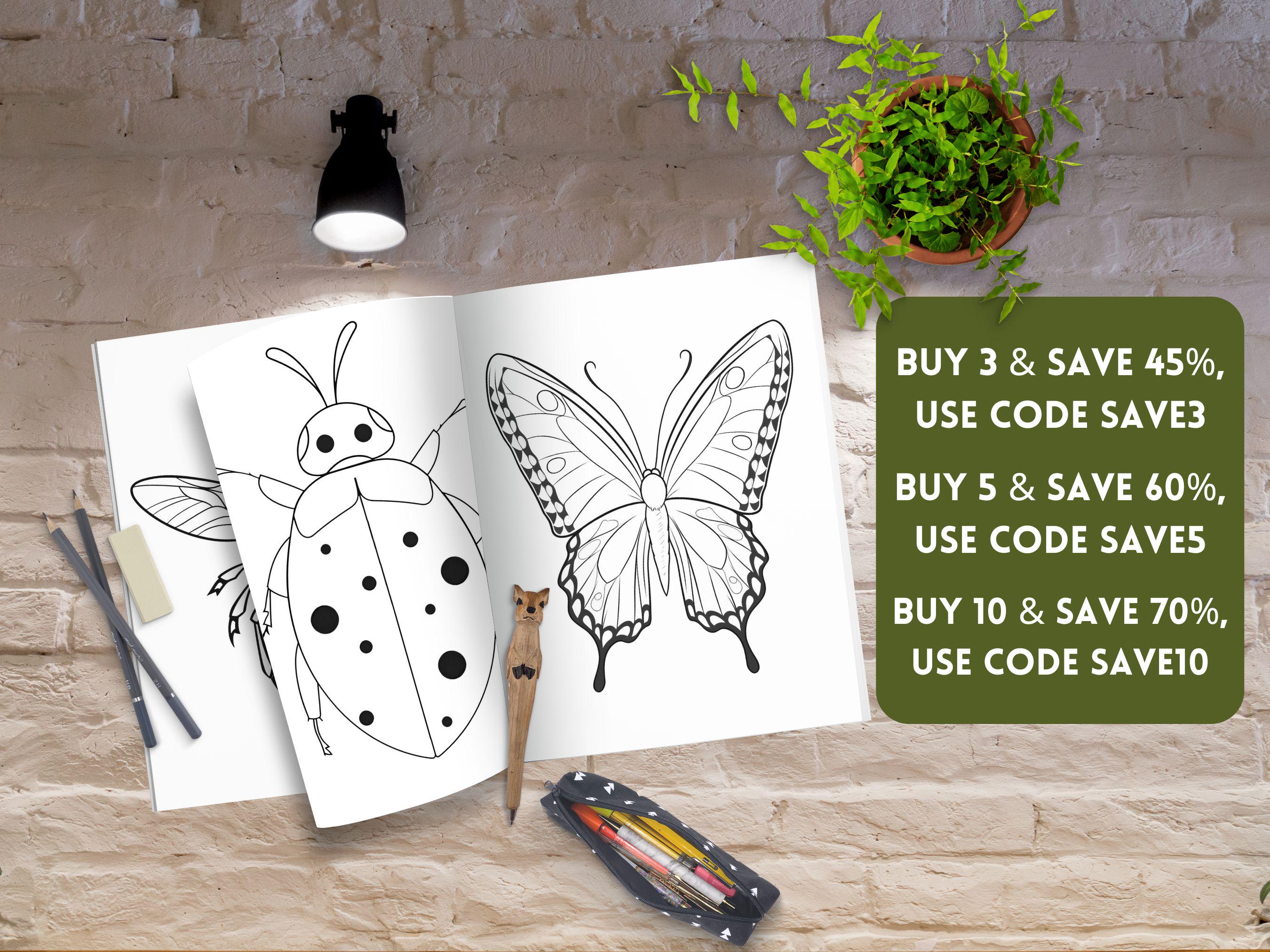 Insect and Bugs Coloring Sheets, Nature Coloring Pages, Insect Coloring ...