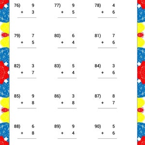 First Grade Math Review Worksheets Minute Math Worksheets Printable ...