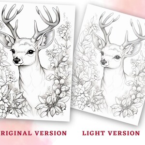 Forest Critters Coloring Page Woodland Animal Colouring Book for Adults ...