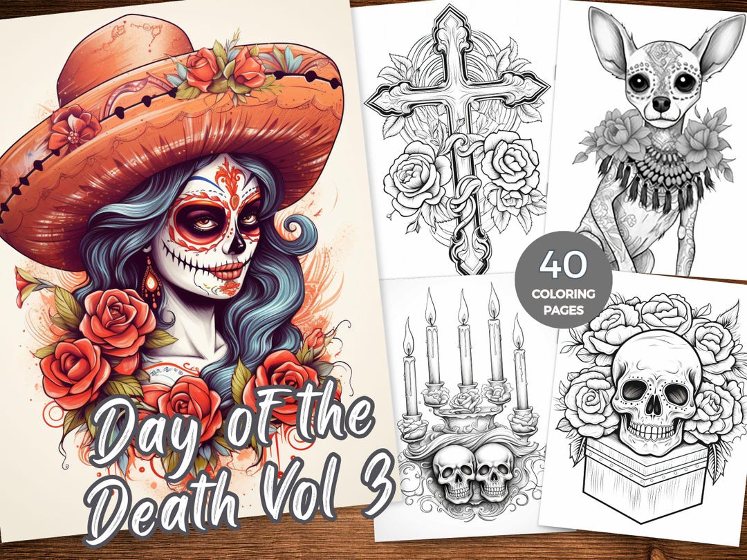 Day of the Dead Coloring Pages La Catrina Warrior Day of the Dead ...