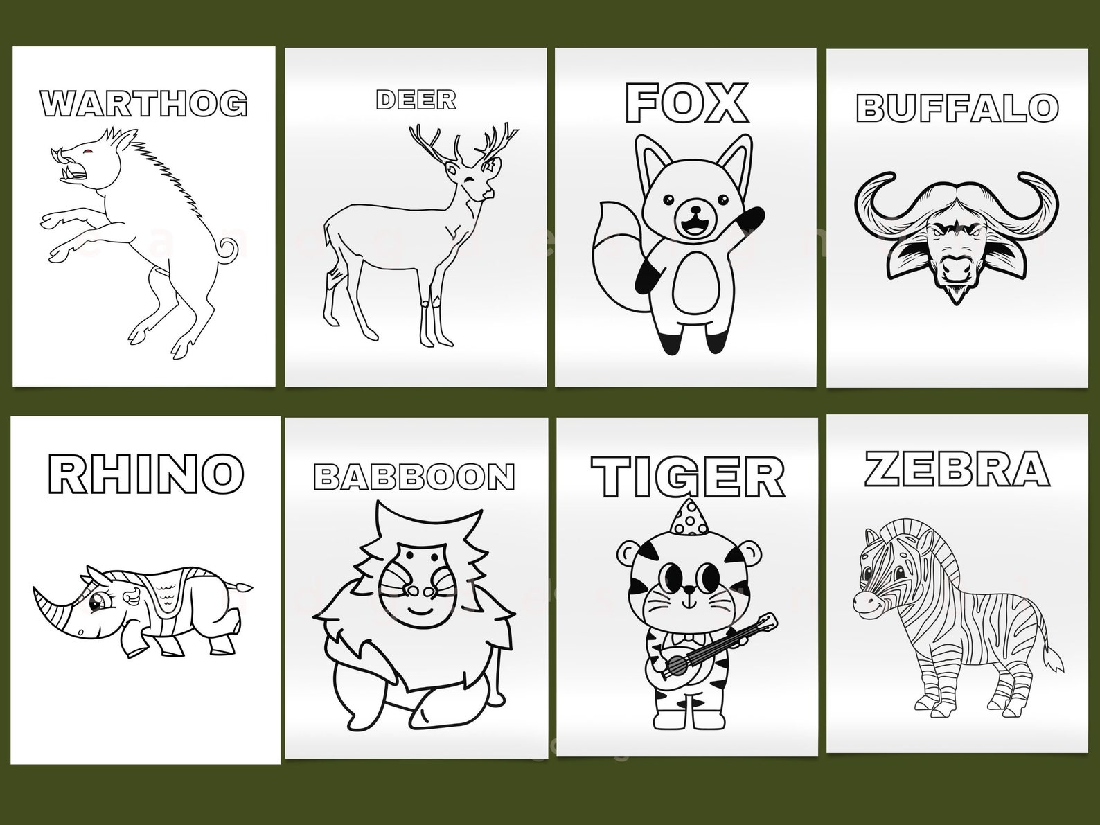 Printable Wild Animal Coloring Pages for Kids Wild Animals Coloring ...
