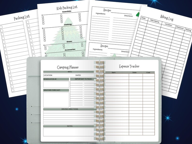 Editable Camping Trip Planner Printable INSTANT DOWNLOAD - Etsy