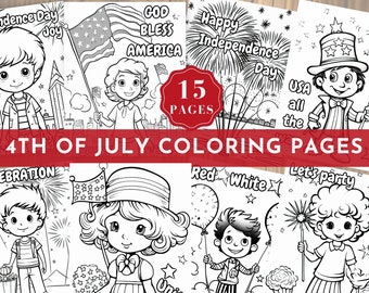 4th of July Coloring Sheets Christian 4th of July Coloring Sheets - Etsy