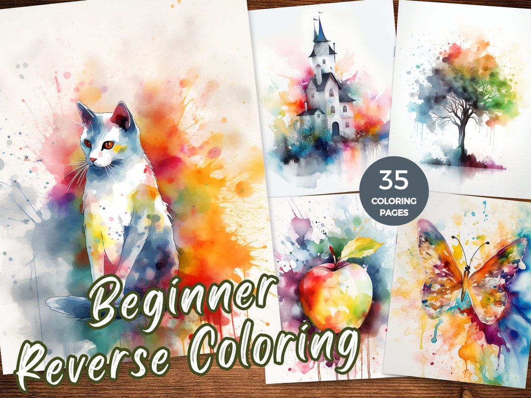 Beginner Reverse Coloring Pages Reverse Coloring Book Printable ...