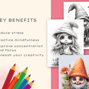 Garden Gnome Coloring Page, Spring Gnome Coloring Page, Kids and Adults ...