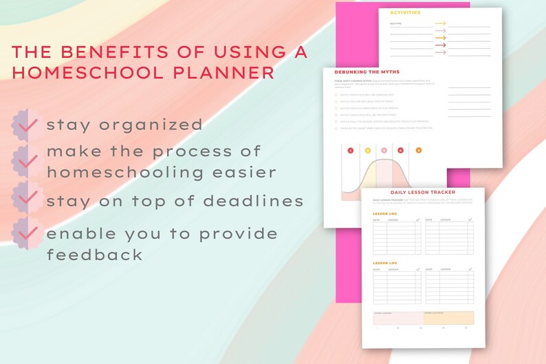 50 Pages HOMESCHOOL Planner Printable, Home School Planner Bundle ...