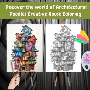 Doodle House Coloring Pages Printable Unique Architectural Coloring ...