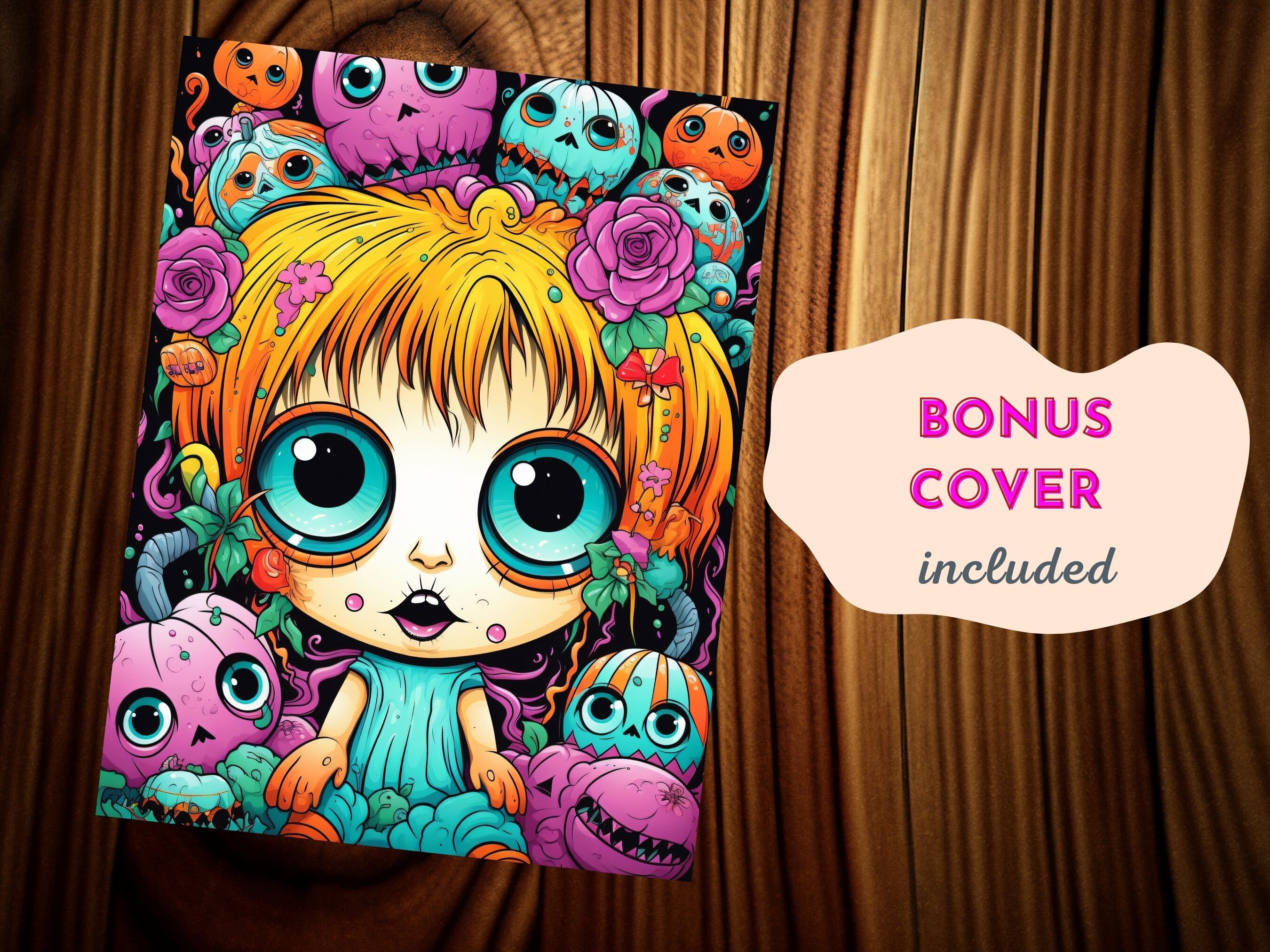 Spooky Cutie Coloring Pages Kawaii Creepy Coloring Book - Etsy