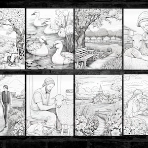 Spring Farm Life Coloring Pages for Adults Instant Download Spring Time ...