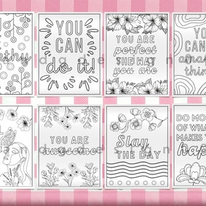 Self Love Coloring Pages Think Like a Girl Boss Affirmation Coloring ...