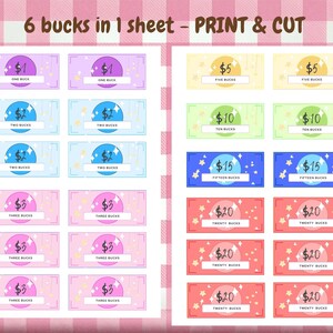 Editable Kids Reward Bucks Printable, INSTANT DOWNLOAD, Mom Bucks ...