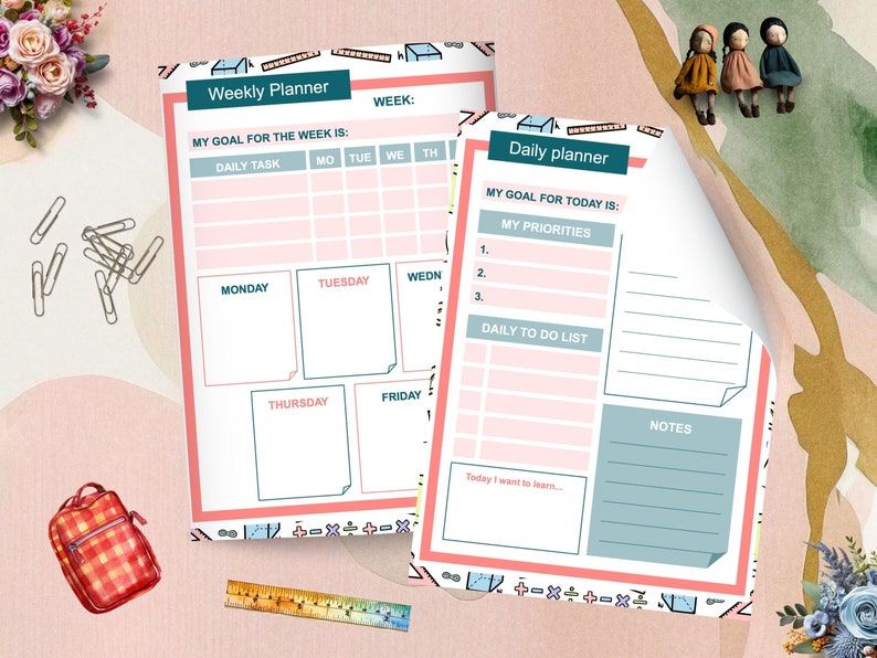 Editable Back to School Elementary School Planner Printable, INSTANT ...